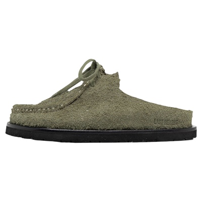 TCMADE 902 翻毛牛皮绒面革勃肯鞋系带包头穆勒拖鞋 男女款