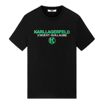 KARL LAGERFELDKARL商务休闲刺绣棉质短袖T恤经典简约老佛爷男装