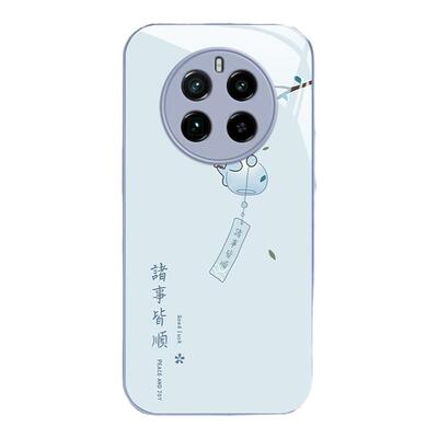 适用realmeGT5pro手机壳新款GTneo2诸事皆顺真我可爱女网红GT大师探索版金属漆玻璃q5pro高级感v23镜头全包潮