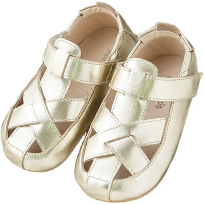 小胖夏季真皮魔术包头男女童凉鞋