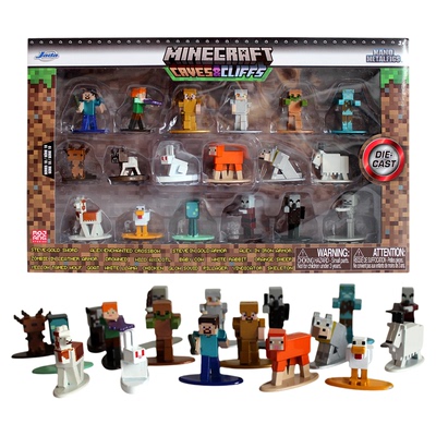 JadaToys 我的世界 Minecraft 迷你公仔包套装 金属摆件手办