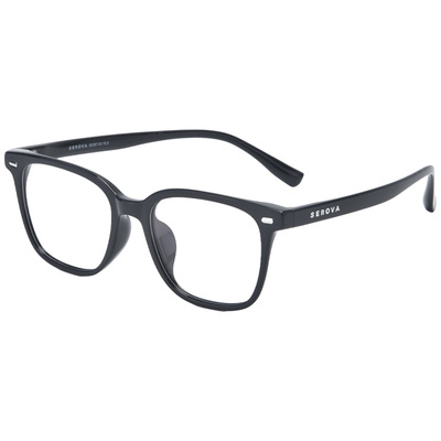 SEROVA施洛华近视眼镜框素颜个性黑框男可配度数防蓝光女款 SF695