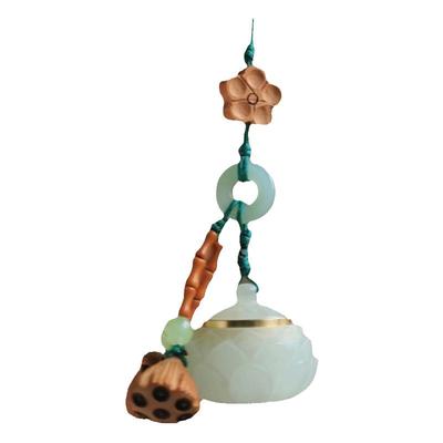 爆款莲莲好运夜光莲花挂件复古随身香囊车挂包挂旗袍压襟莲花吊坠