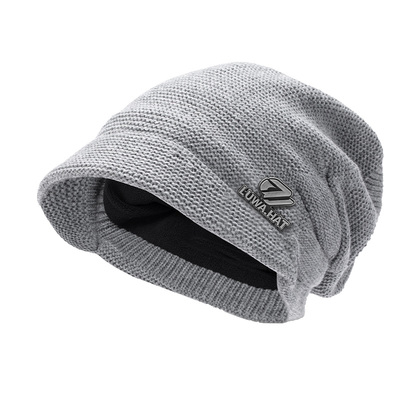 路瓦毛线帽冬季保暖护耳加绒针织