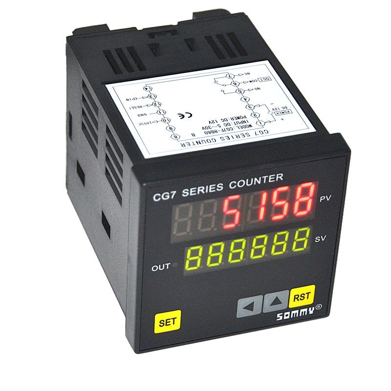 正品/SOMMY/数显预置式电子计数器CG4 CG7 CG8-RB60B计数器包邮_虎窝淘