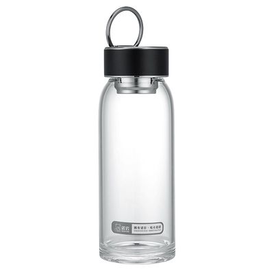 诺岩大肚玻璃杯耐热2025夏季大容量高颜值水杯茶水分离办公杯茶杯