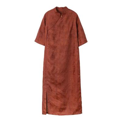 布小匠香云纱真丝高考旗袍裙中式