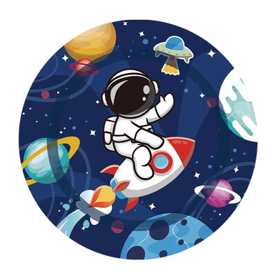 宇航员生日布置太空主题派对餐具