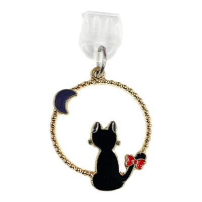 望月猫咪蝴蝶结尾巴想你的猫手机防尘塞type-c挂件吊坠foriPhone