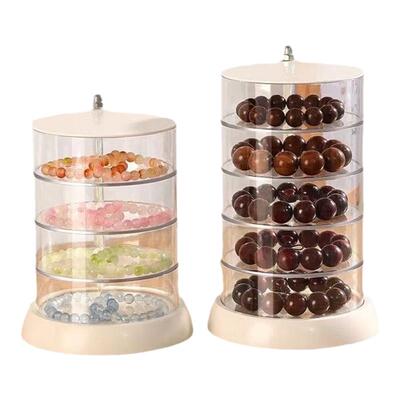 文玩核桃收纳盒旋转防尘