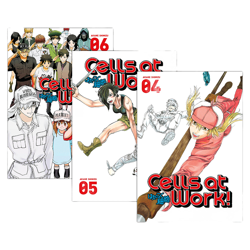 英文原版 Cells At Work! 工作细胞4-6册 漫画 英文版 进口英语原版书籍