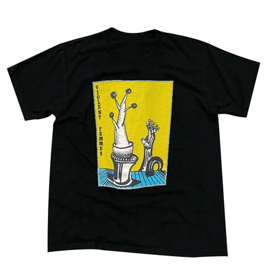 Violent Femmes乐队慵懒风vintage古着小众设计感潮牌暗黑短袖T恤