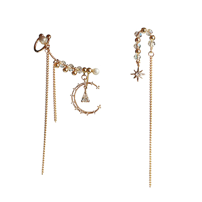 YOUR EARS原创设计高级小众一体式法式耳骨夹月亮蚊香盘耳夹气质