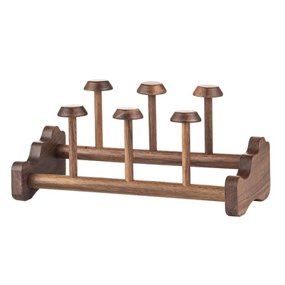 胡桃木实木茶杯架茶杯沥水收纳架