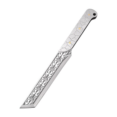 龙泉手工锻打斩切两用刀送刀套