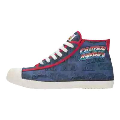 李宁潮流街头男女情侣休闲中高帮板鞋漫威美国队长运动鞋ALAK089