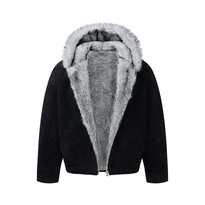 MIDASHAND狼王座山雕纯色夹克