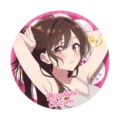 租借女友动漫同人周边镭射徽章