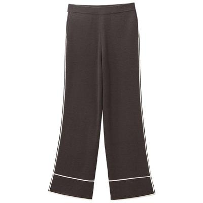 【可机洗黄金羊毛】OVV秋冬新款女装撞色运动风针织长裤