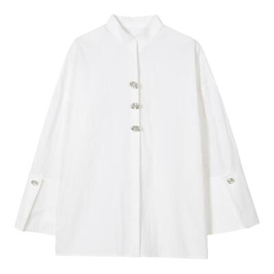 palebluedot设计师宽松白衬衣