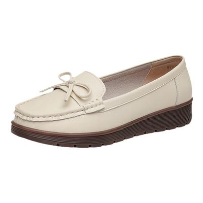 红蜻蜓浅口妈妈鞋软底乐福豆豆鞋