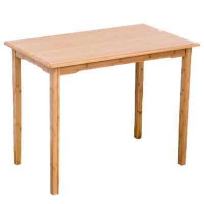 楠竹长方形餐桌家用学习桌长条桌