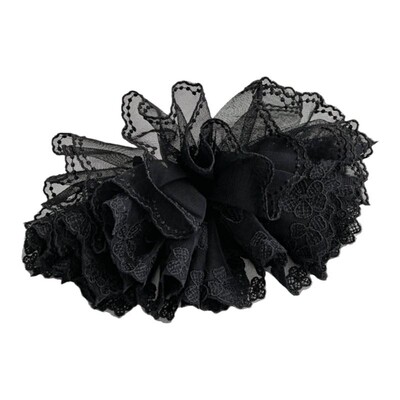 韩国东大门仙女发饰日韩新款2024夏季蕾丝蝴蝶结发夹低马尾弹簧夹