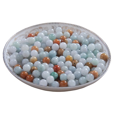 diy翡翠a货油青天然冰种项链散珠