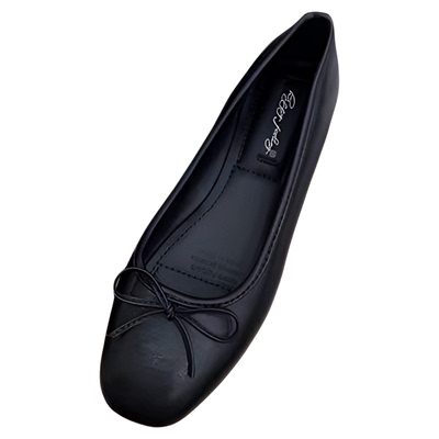 2024陈姬儿新款春夏方头单鞋女可爱蝴蝶结芭蕾鞋百搭懒人鞋1135