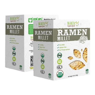 Bgreen Food美国有机小米速食拉面无麸质低敏单一成分有机杂粮