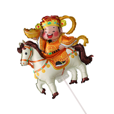 马年新款带杆夹片毛绒手持气球