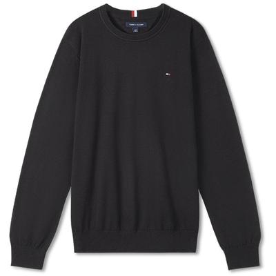 Tommy男装简约小绣标纯棉针织衫