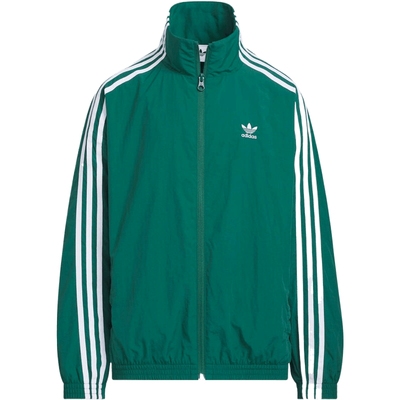 adidas阿迪达斯三叶草大童三条纹运动休闲立领夹克外套KQ5493