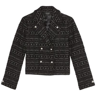 katespade繁星粗花呢短款外套