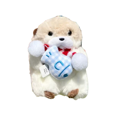 可爱潮酷萌公仔情侣创意水獭挂件