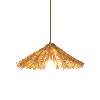 纯手工吊灯农家乐复古藤编