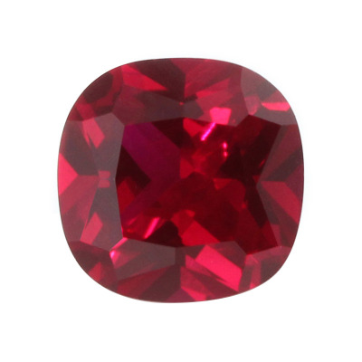 肥正方8#红刚玉鸽血红裸石 枕型垫型Ruby人造合成培育红宝石戒面