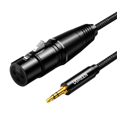 绿联卡农母转3.5音频线连接