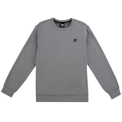 特步加绒卫衣男款圆领保暖运动服