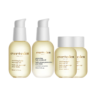 【自营】Evereden天然婴儿按摩保湿抚触油110ml替换套装老爸抽检