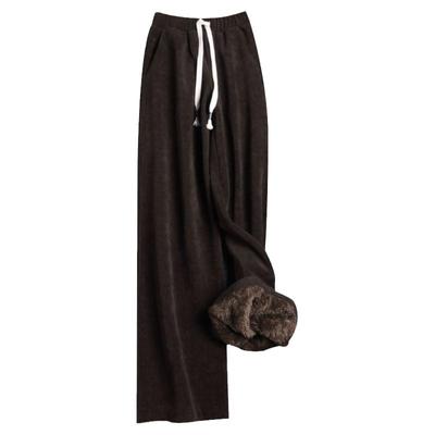 灯芯绒保暖加绒加厚裤子女冬季