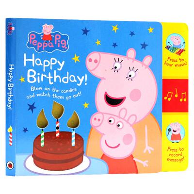 小猪佩奇生日发声书英文原版