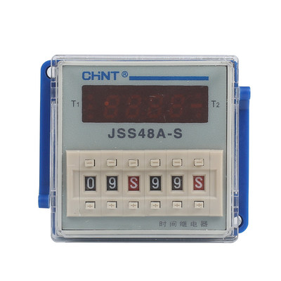 正泰JSS48A通电延时380V数显220V时间继电器DH48S控制暂停复位24V