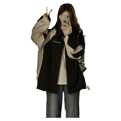 （小二推荐）宽松冲锋衣外套女