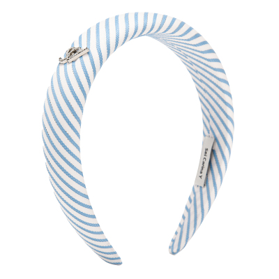 SeiCarinaY蓝色条纹logo发箍