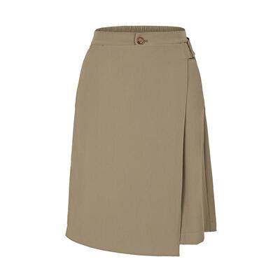 sdeer松紧拼接不规则通勤A字短裤