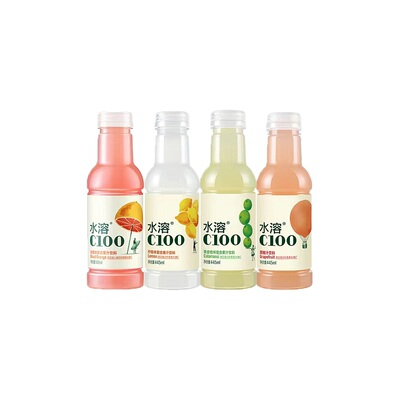 农夫山泉水溶C100柠檬味西柚青皮445ml*8瓶饮品血橙饮料果汁好喝