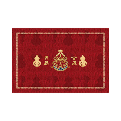 入户门地垫马年红色免洗可擦脚垫