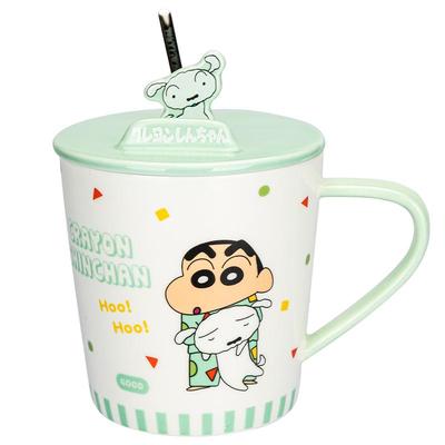 摩登主妇蜡笔小新带盖勺马克杯