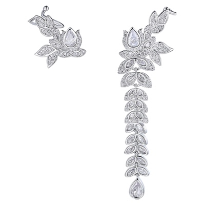 不对称耳环气质名媛新娘敬酒服